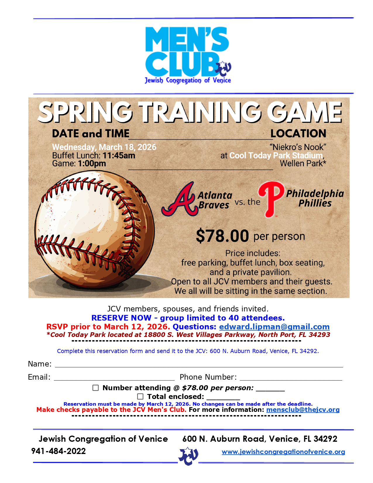 Men’s Club: Cool Today Park Spring Training: Braves vs Phillies ...